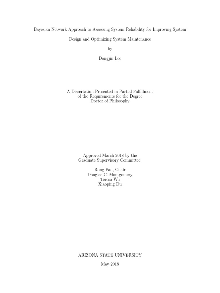Bayesian Network Approach To Assessing System Reliability For Improving System Design and ...