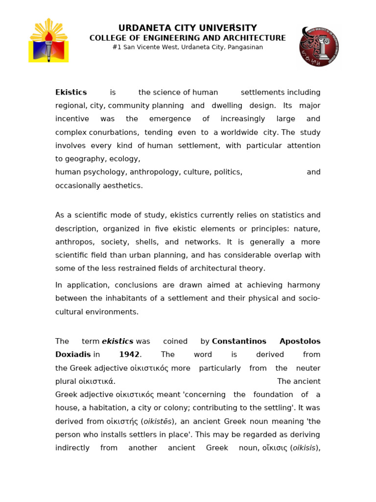 Ekistics | PDF