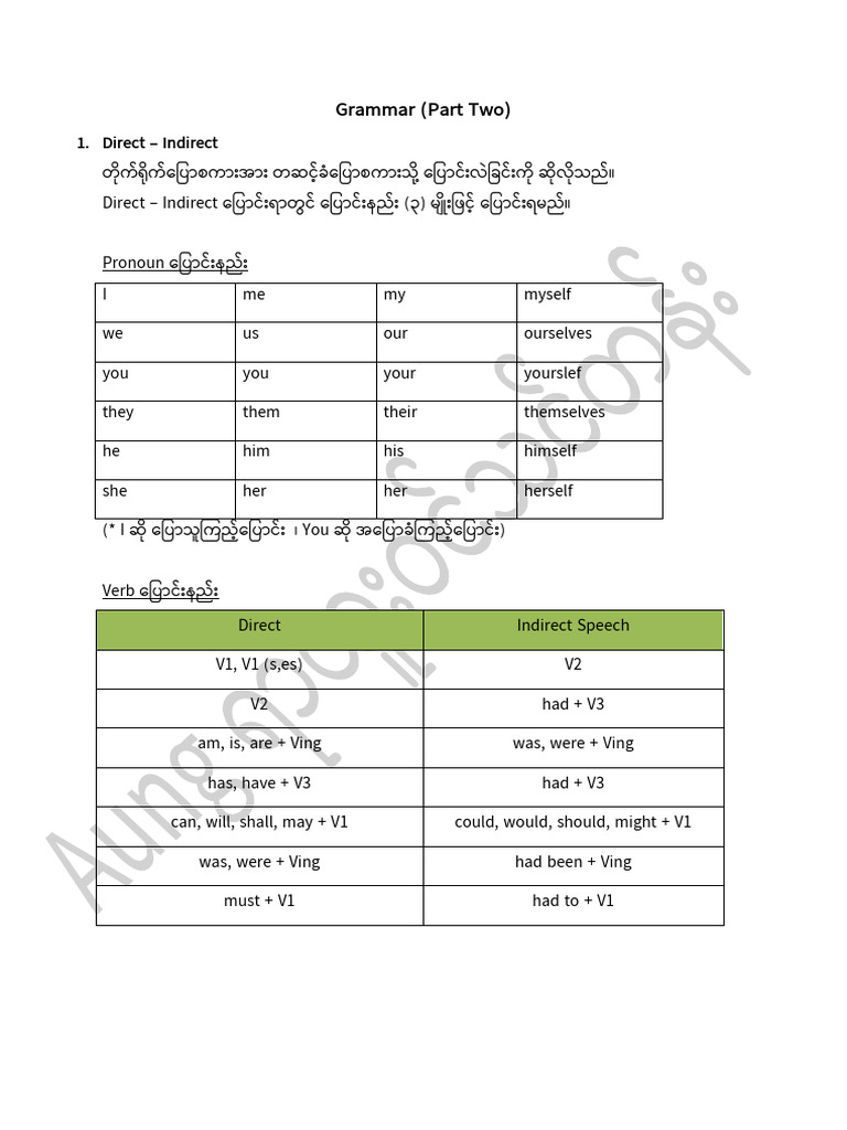 Grammar Part Two | PDF