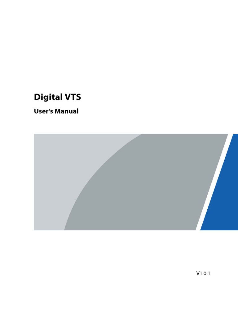 Digital-VTS User S-Manual V1.0.1 | PDF | Ip Address | Computer Network