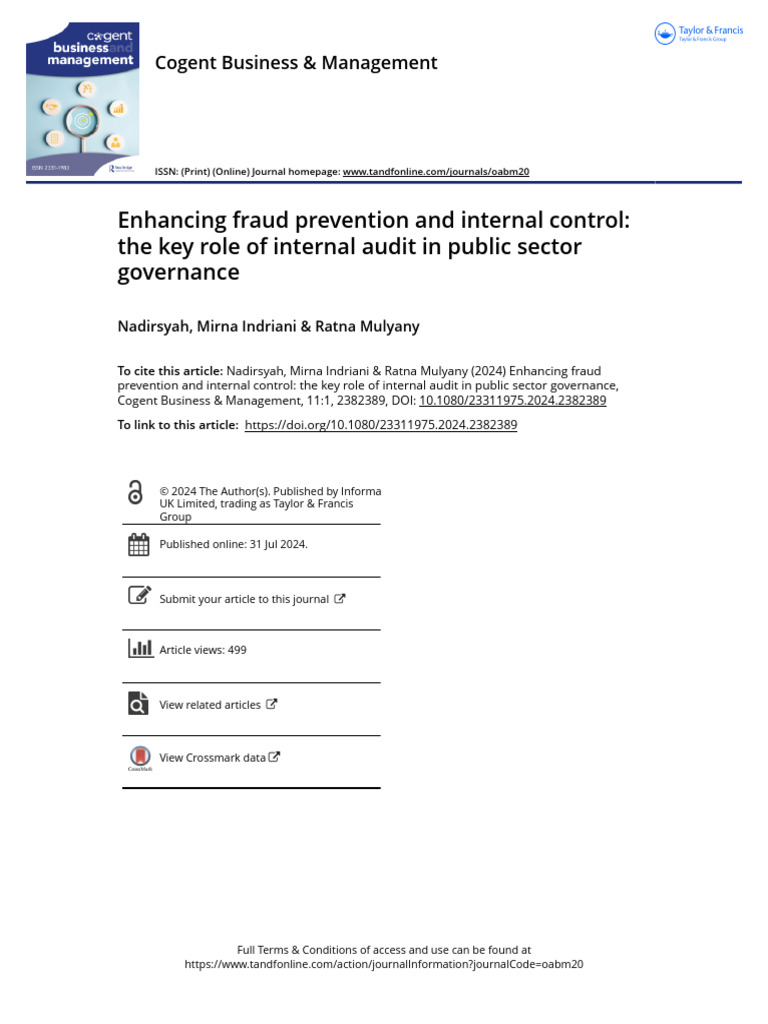 Internal Audit's Role in Fraud Prevention | PDF | Internal Audit | Audit