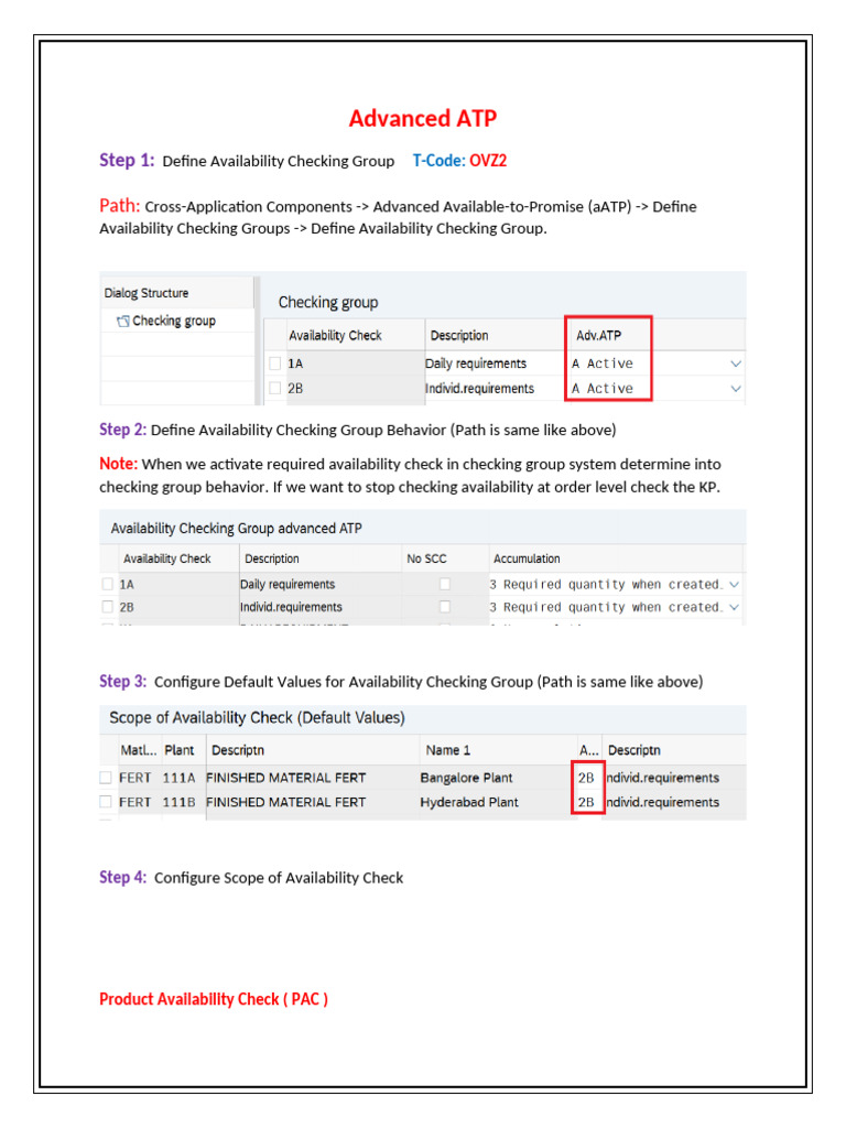 Advanced ATP - B1S4HANA | PDF