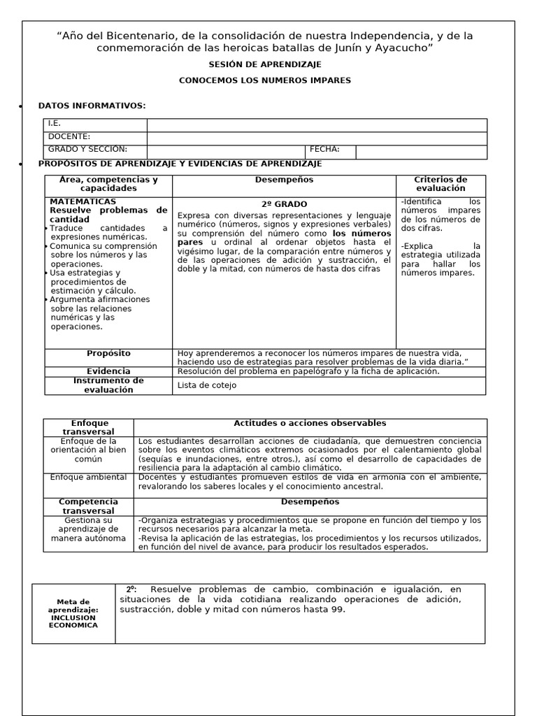 Conocemos Los Numeros Impares | PDF