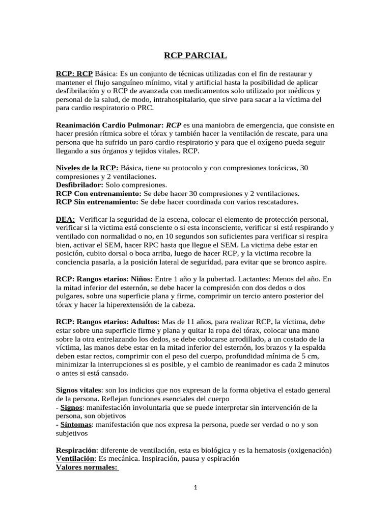 RCP Parte I Resumen | PDF