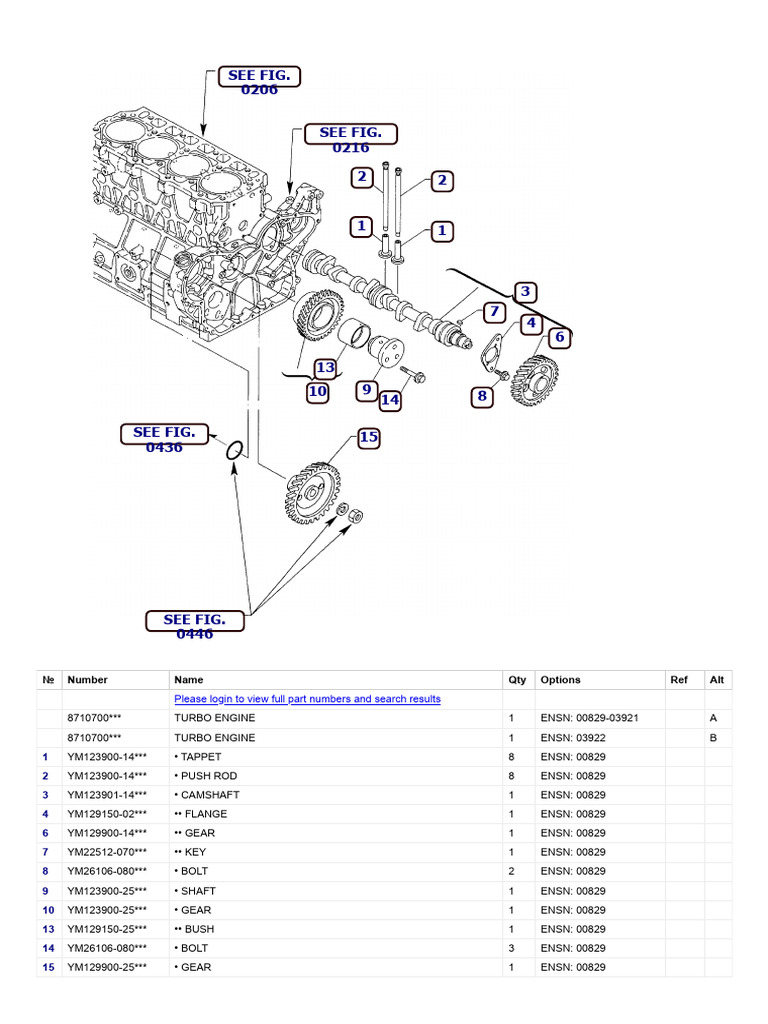 Wb140-2 S - N 140f10001-Up - Camshaft & Driving Gear (Turbo Engine) | PDF