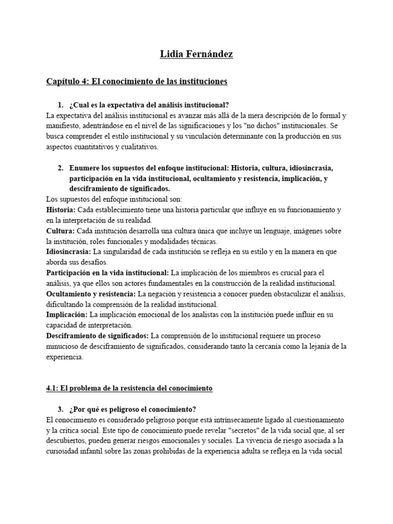 Lidia Fernández resumen | PDF