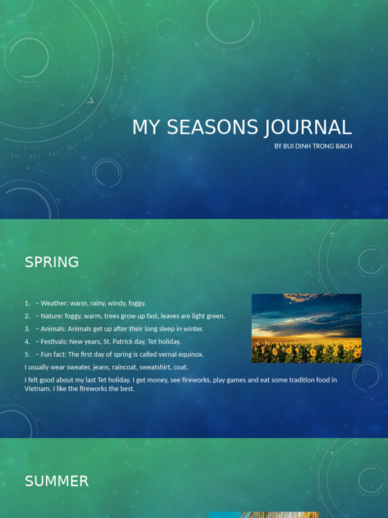 My Seasons Journal | PDF