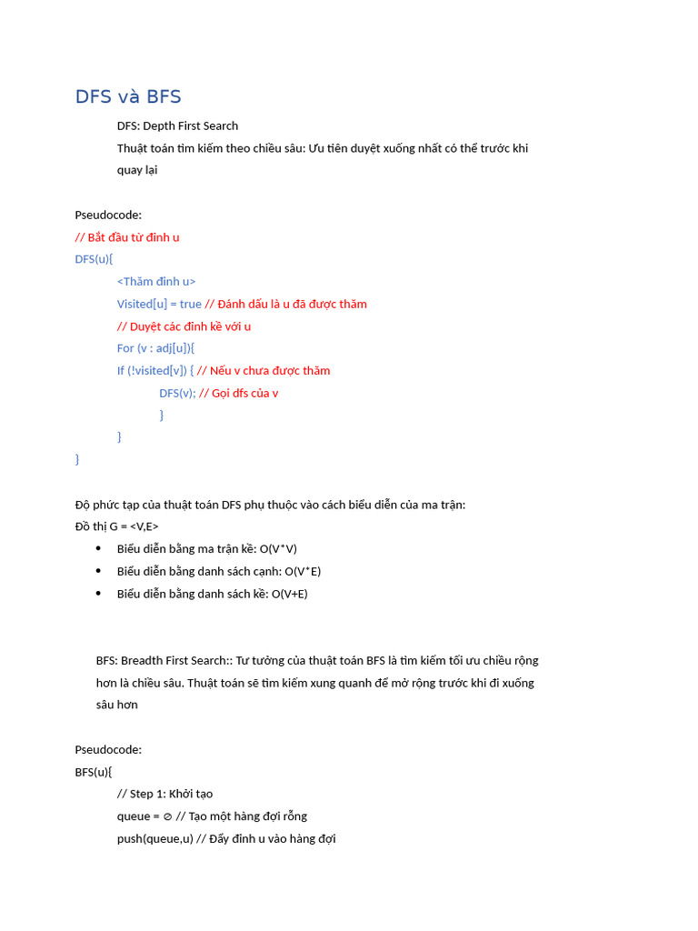 NG D NG DFS Và BFS Và Liên Thông ToPo | PDF