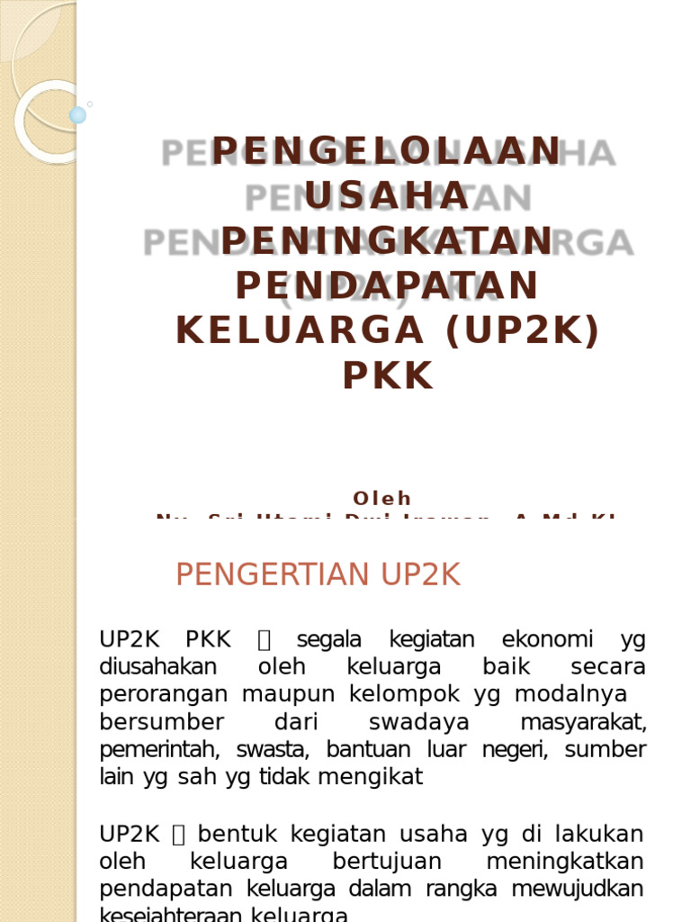 Materi Up2k PKK | PDF