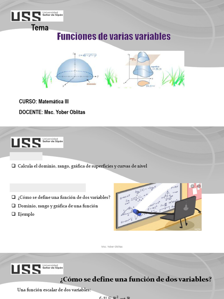 Clase 01 - Funciones de Varias Variables | PDF