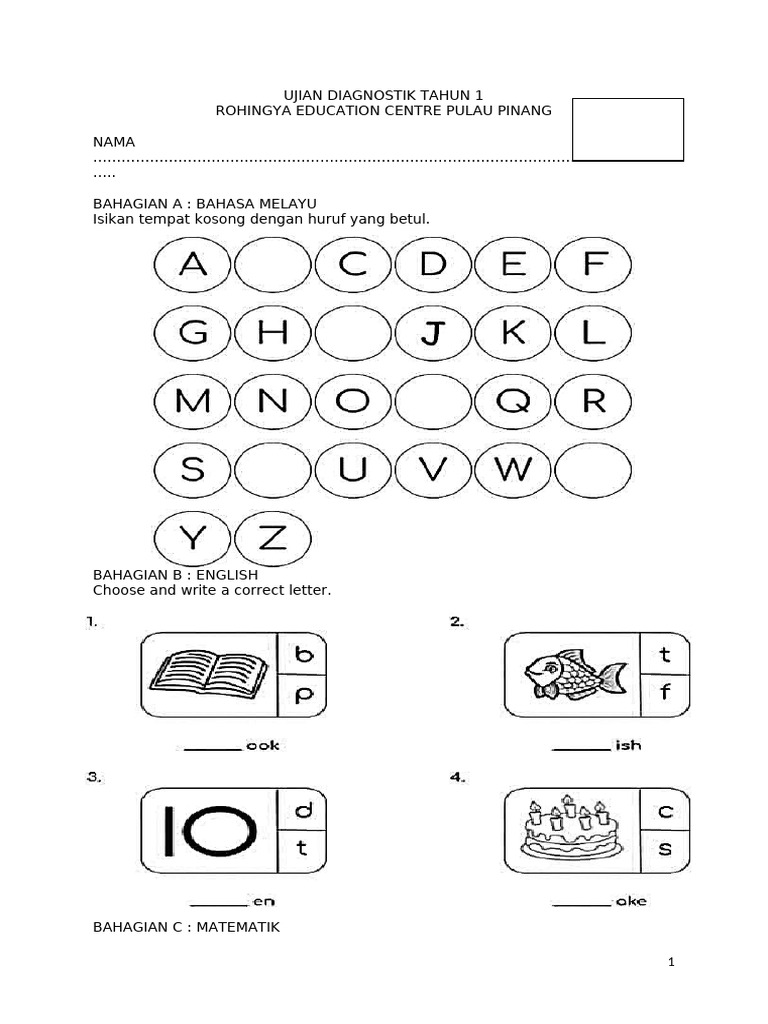 Ujian Diagnostik Tahun 1 Pdf
