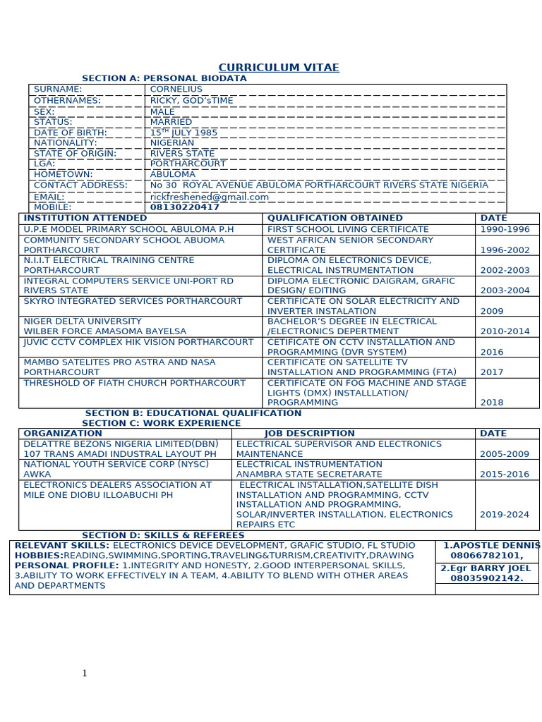Rick CV | PDF