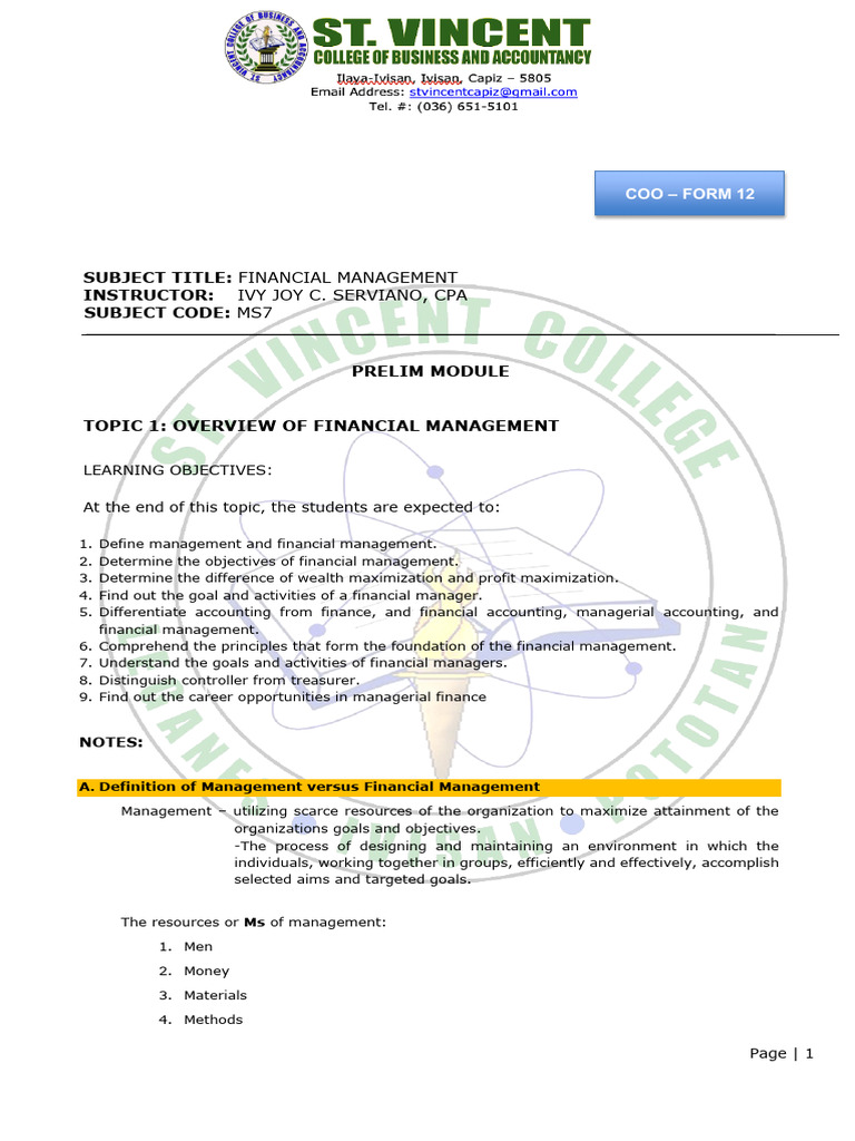 SERVIANO - MS7 - PRELIM - Module Reviewer | PDF
