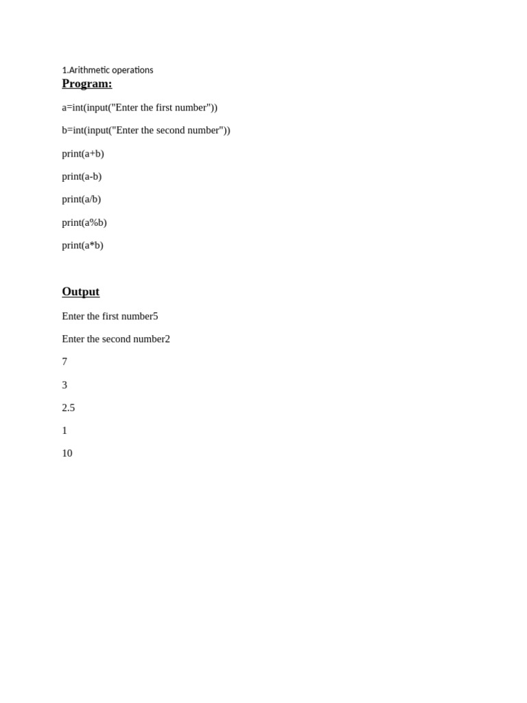 Lab Practice Programs | PDF