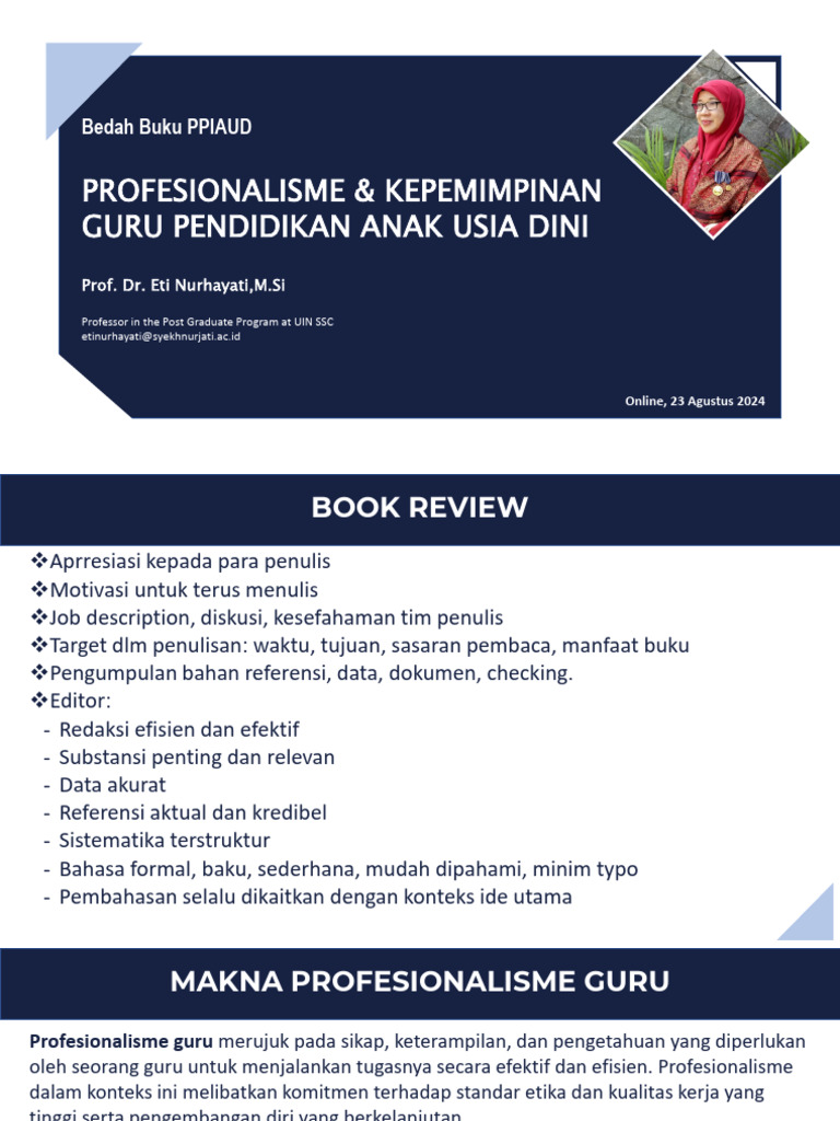 Profesionalisme&Kepemimpinan Guru PAUD | PDF