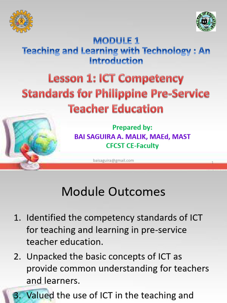 Module 1-Lesson 1 Edited | PDF | Educational Technology | Computers