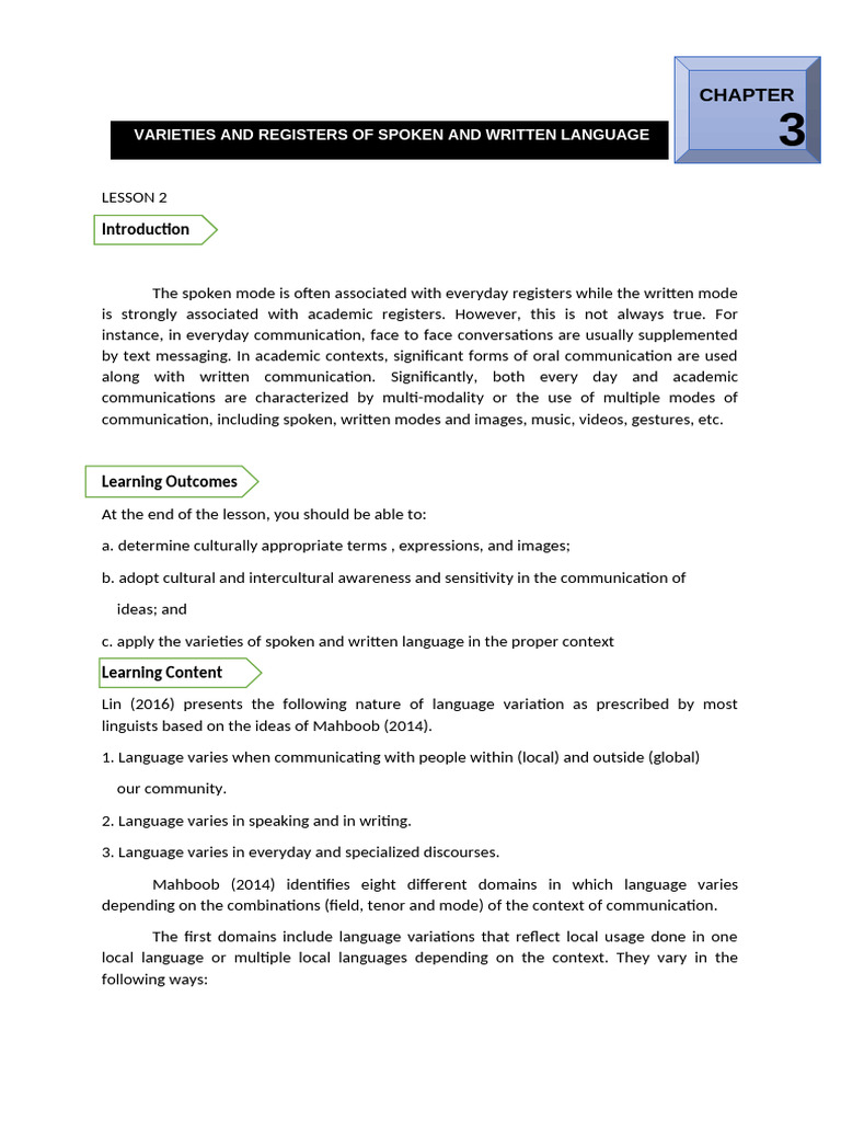 GEC 4 CHAPTER 3 Lesson 2 | PDF