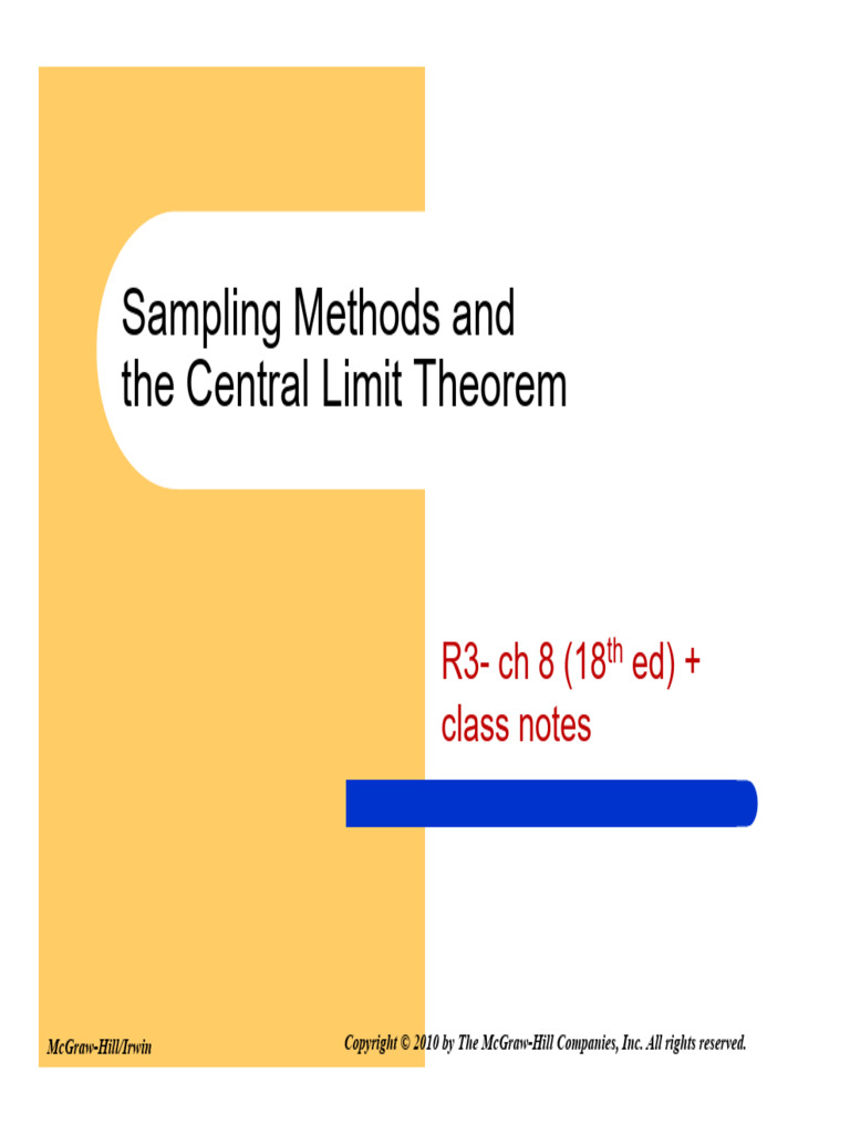 2b. Sampling & Sampling Distribution-Part B | PDF