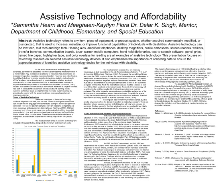 Assistive Technology and Affordability | PDF