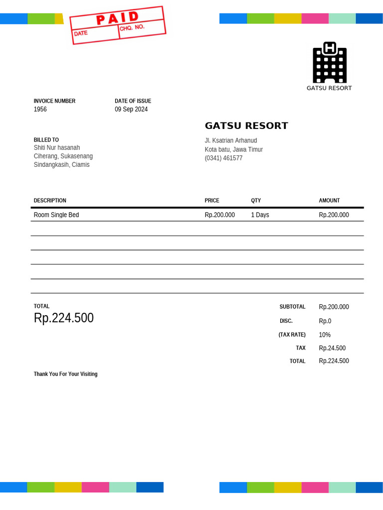 NOTA HOTEL | PDF