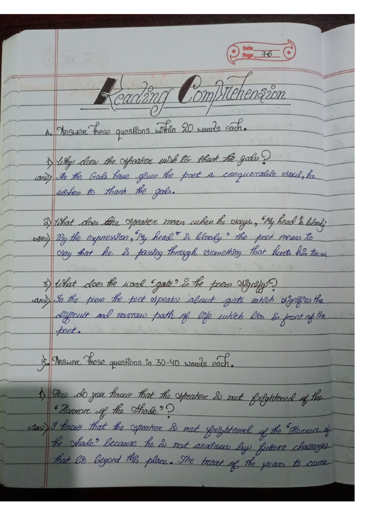 Invictus Notes | PDF