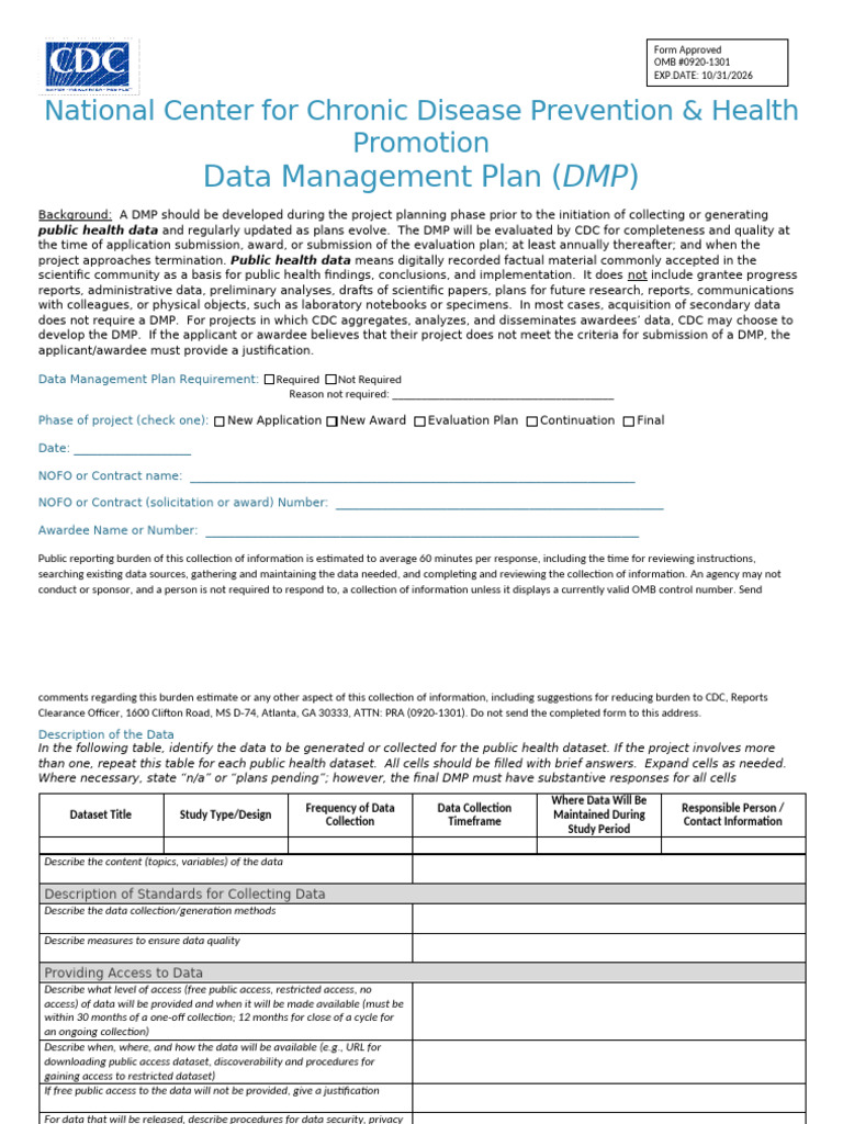 Data-Management-Plan-template | PDF