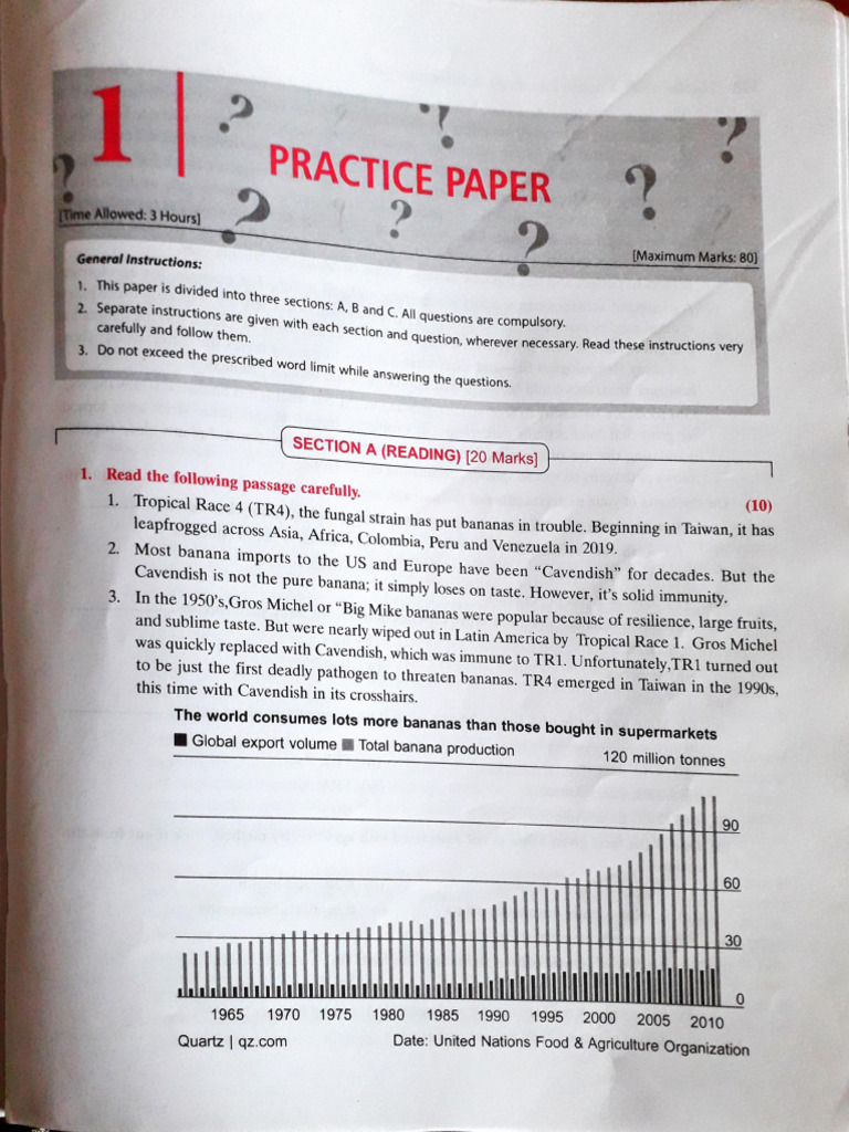 Class IX English Practice Paper | PDF