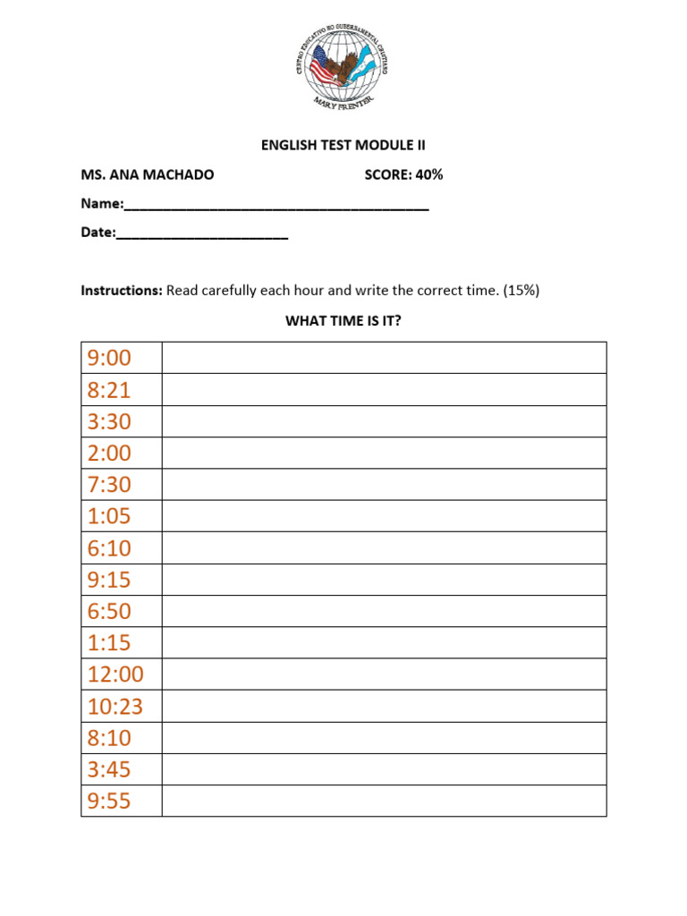 English Test Module II | PDF