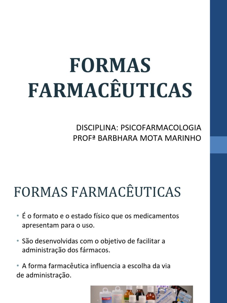 AULA 02 FORMAS FARMACÊUTICAS | PDF