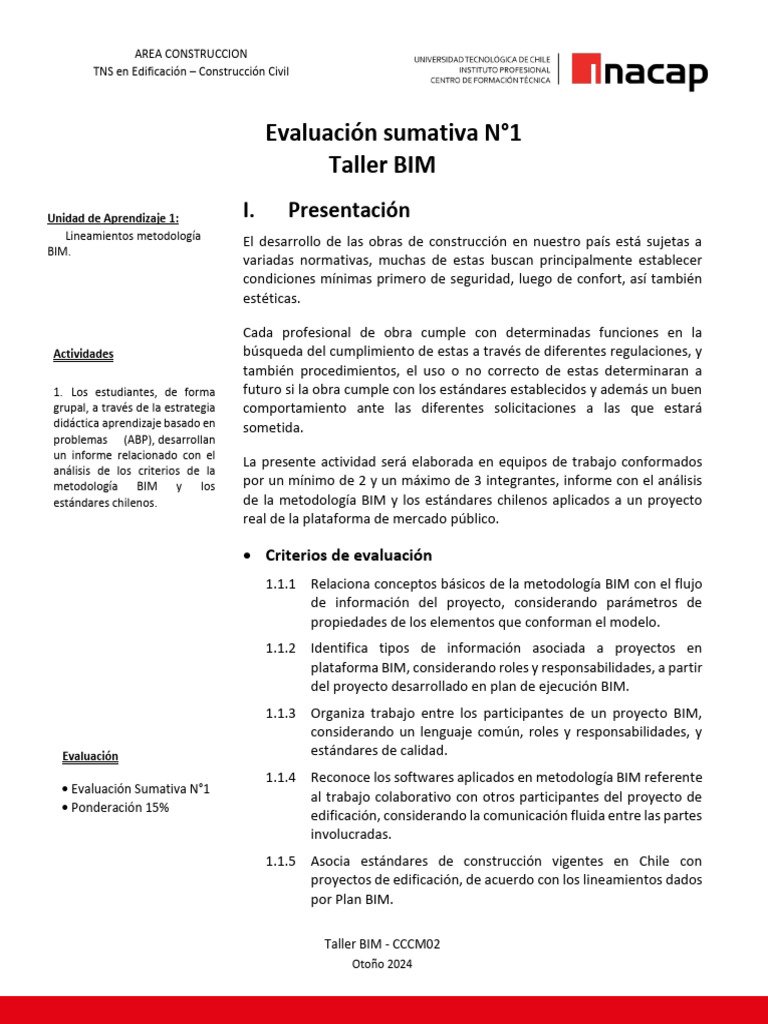 P1_2024Taller BIM (1) | PDF