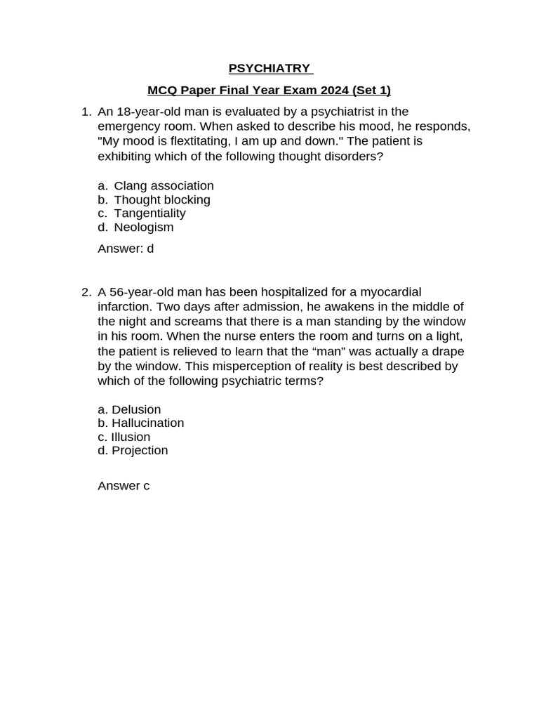 Final Year Paper 1 | PDF