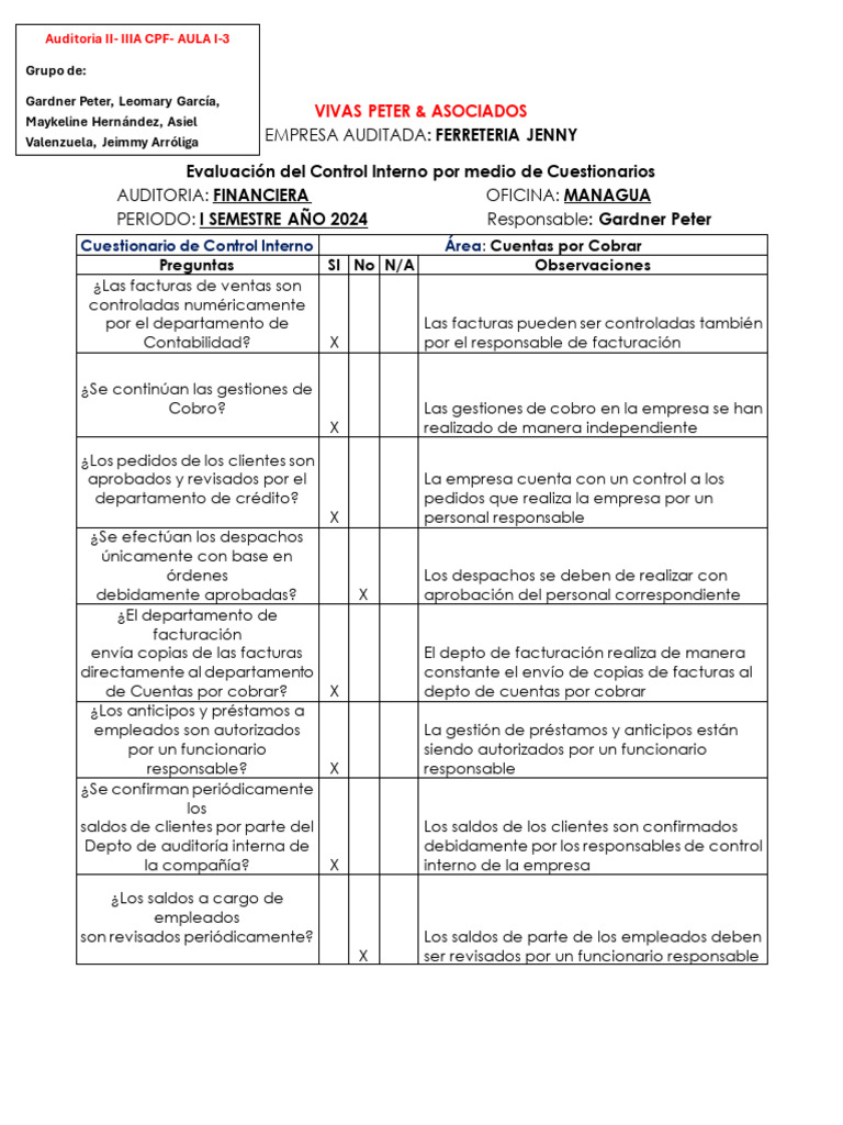 Cuestionario de CXC | PDF