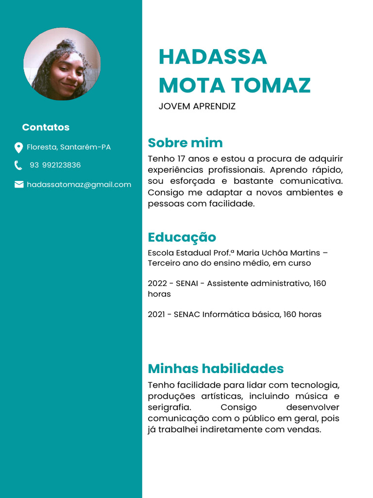 Hadassa Tomaz - Aprendiz | PDF