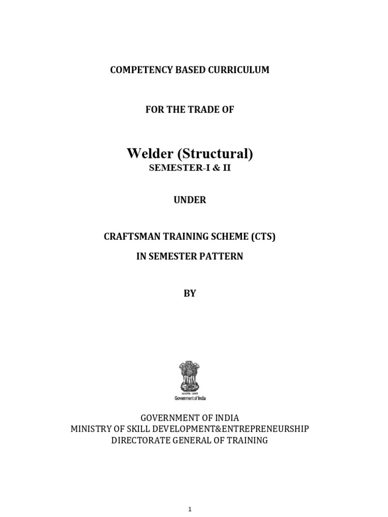 Curriculum Welder (Structural) | PDF | Welding | Career & Growth