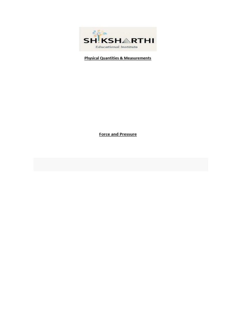 Class 8 Icse Phy Worksheet (Pyqs) Numericals Ch-Wise | PDF | Density | Pressure