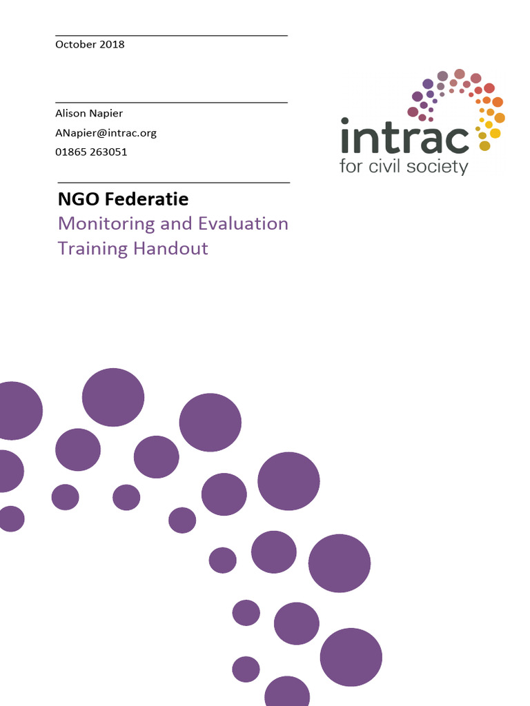 Ngo Federatie Training Handbook Oct 2018 | PDF