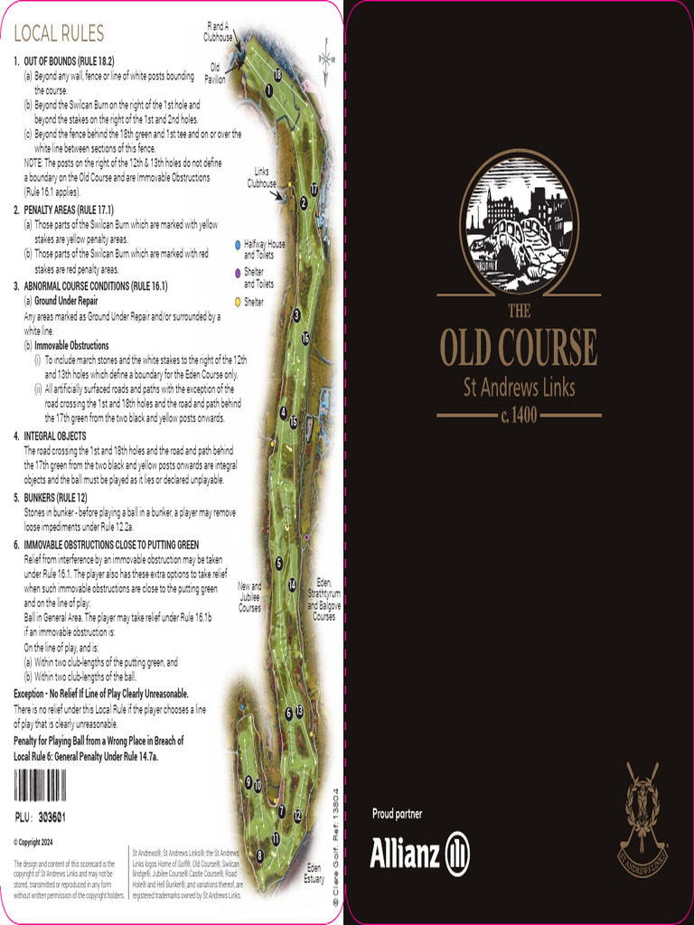 Old Course Scorecard 2024 - FINAL VERSION | PDF