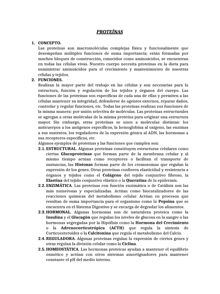 PROTEÍNAS | PDF