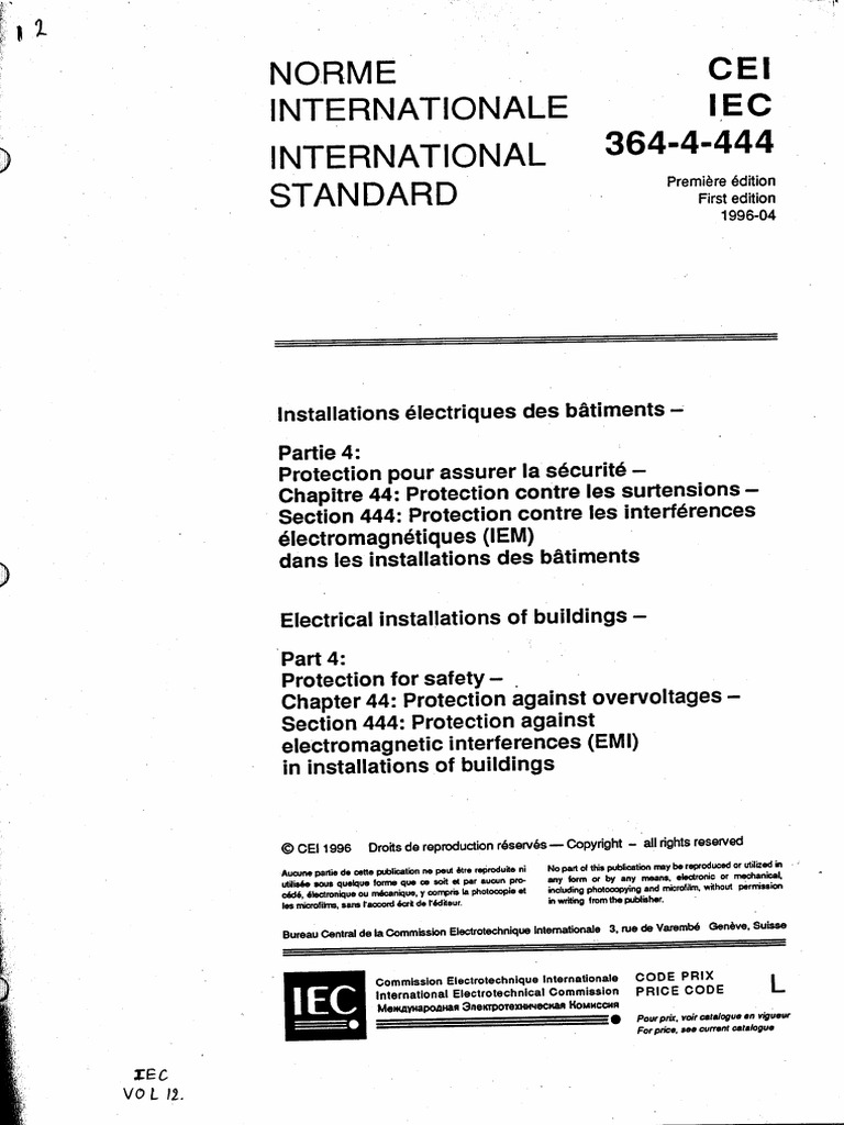 IEC 60364-4-444-1996 Scan | PDF