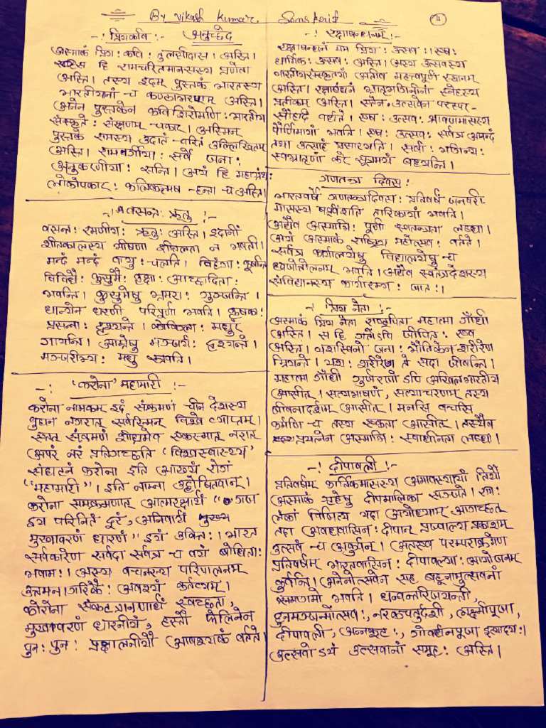 Sanskrit class 10 | PDF