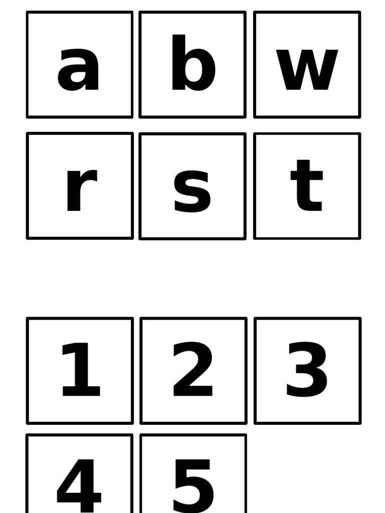 Letter Number Cards | PDF