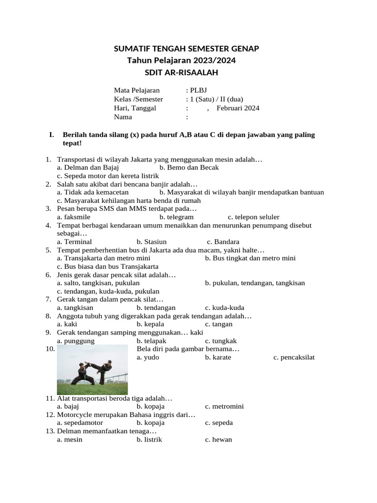 Sts PLBJ Genap | PDF