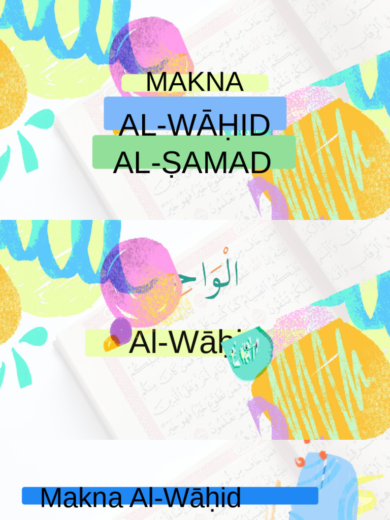 Makna Al Wahid Dan As Samad | PDF