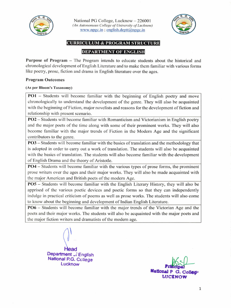 UG English | PDF