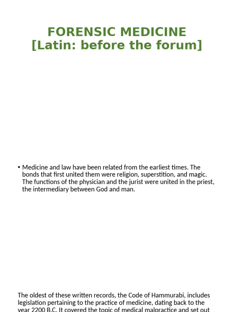 M1 L1 (Legal Aspect of Medicine) | PDF