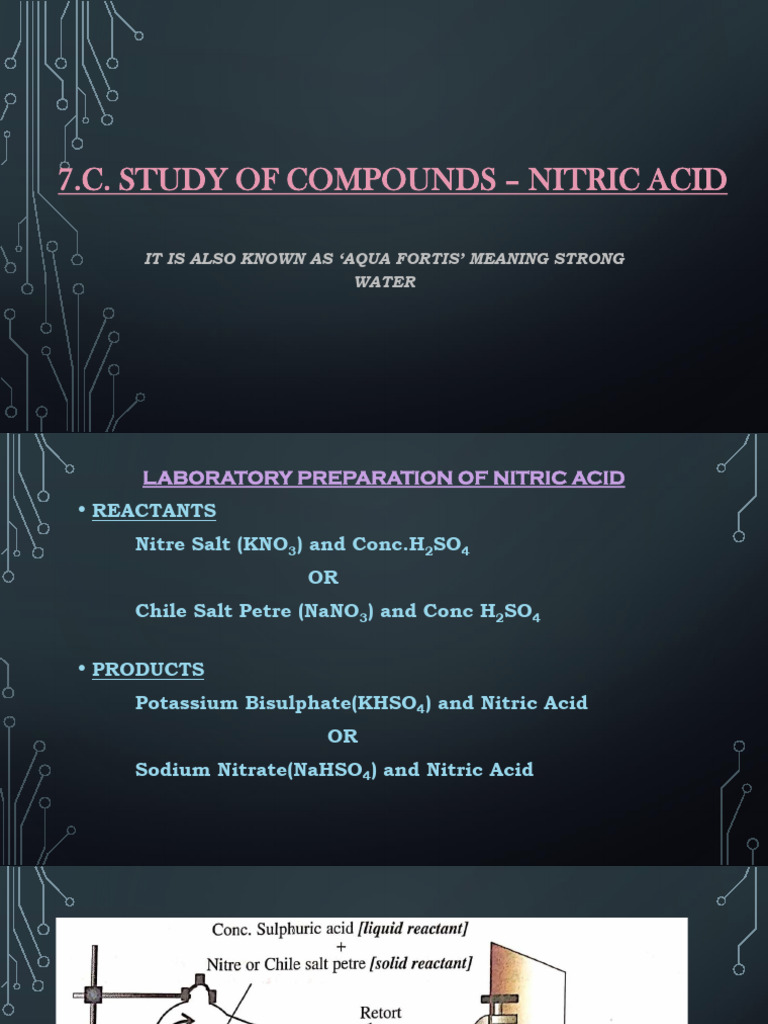 7.c.study of Compounds-Nitric Acid | PDF