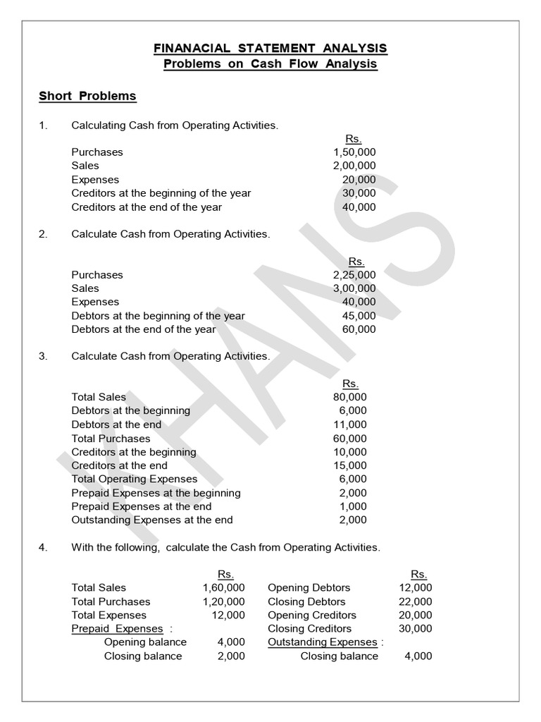 Problems On Cash Flow Analysis | PDF