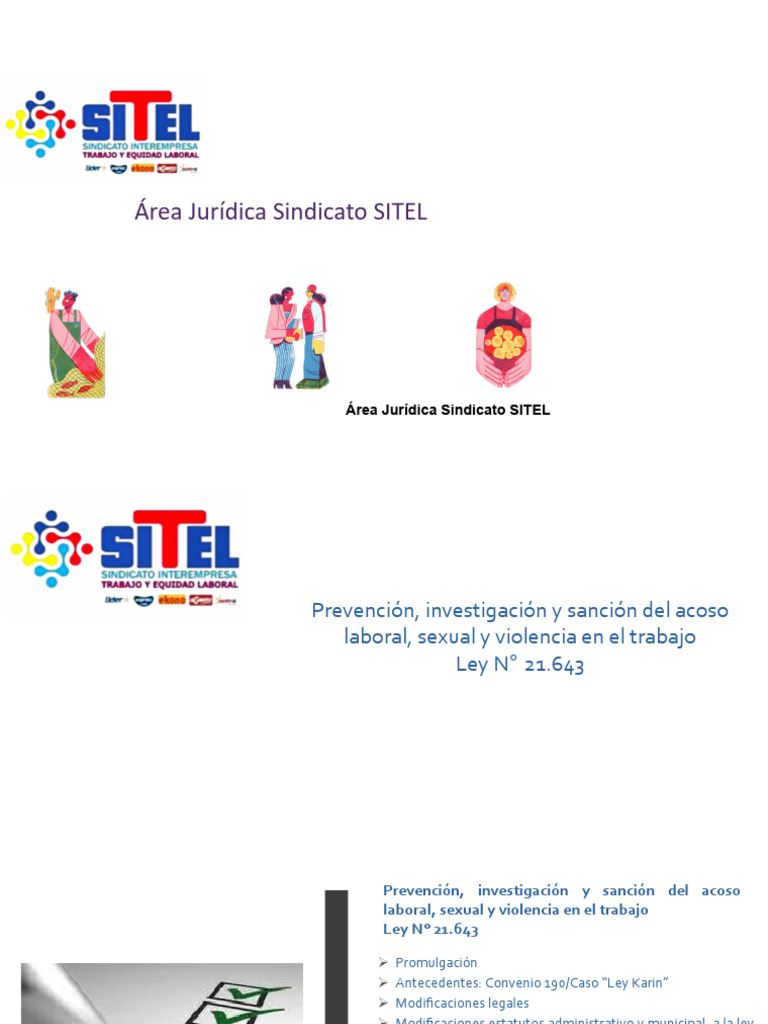 Acoso Laboral Sexual y Violencia en El Trabajo Ley 21643 2024 SITEL | PDF