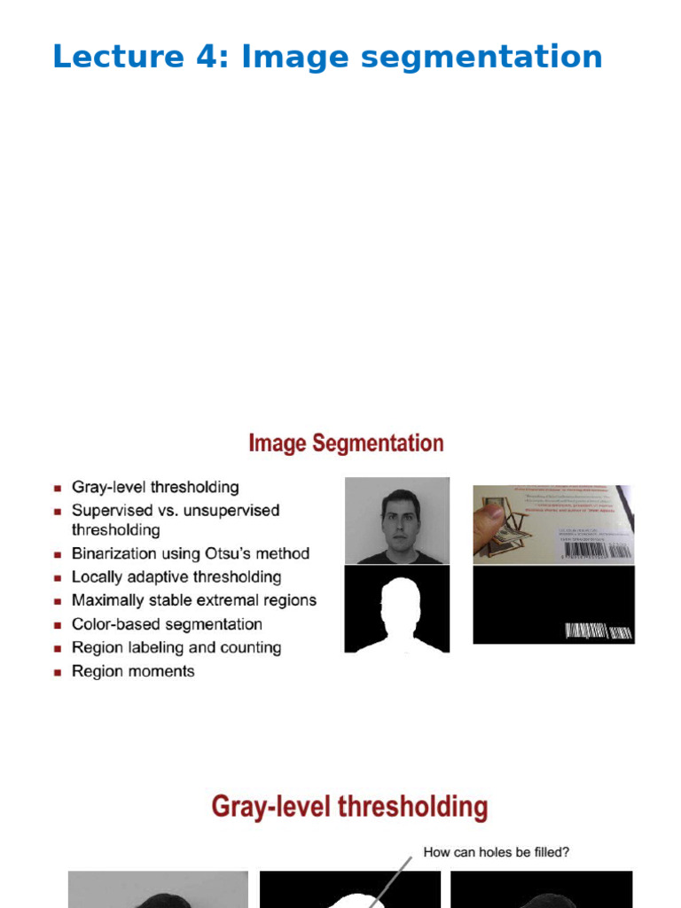 Lecture 4-Segmentation | PDF