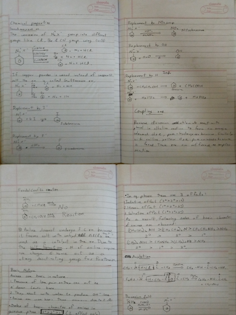 Chemistry Note | PDF | Hydrogen Compounds | Organic Chemistry